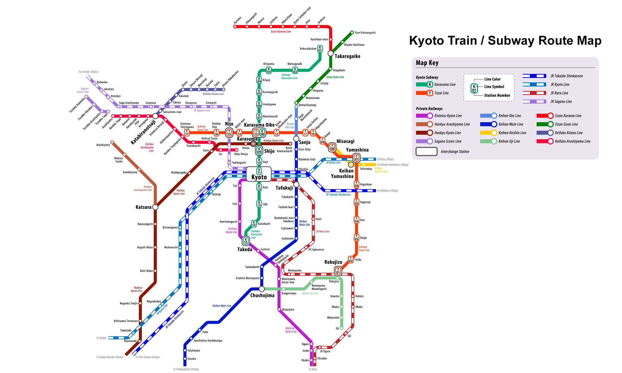 Kyoto Subway - Info, Route Map, Lines & Stations 2026 | YoMetro